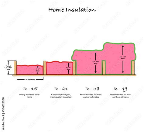 Home Insulation Levels Diagram Stock Vector Adobe Stock