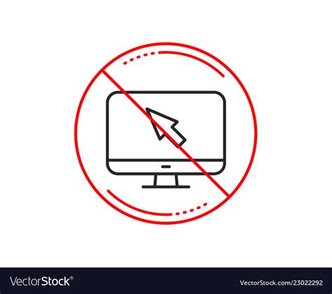 Computer Or Monitor Icon Mouse Cursor Sign Vector Image