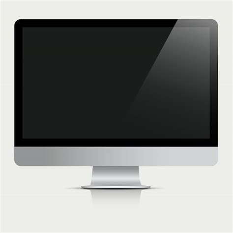 Premium Vector Computer Monitor With Black Screen