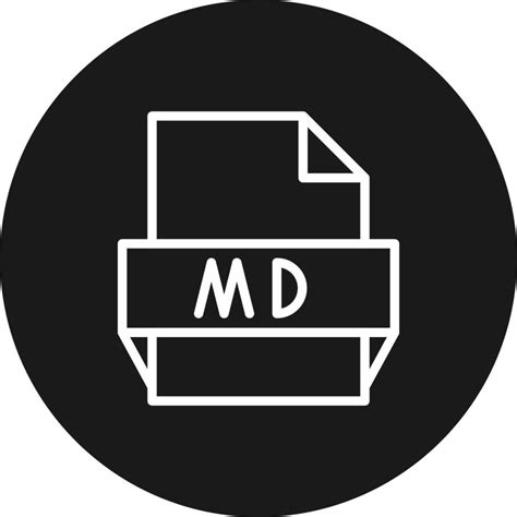 Md File Format Icon 16986006 Vector Art At Vecteezy