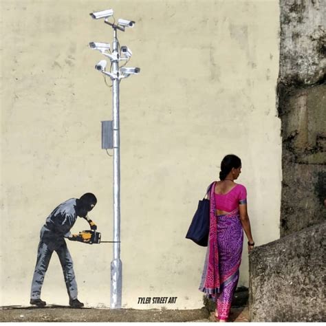 Radical Graffiti Anti Surveillance Stencil In Andheri East In