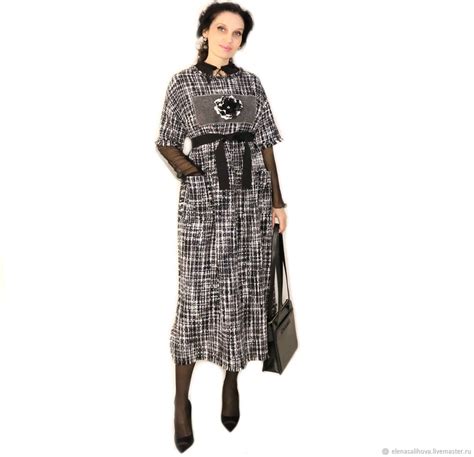 Платье сарафан из Твида шанель Роза 8 в интернет магазине на Ярмарке Мастеров Москва