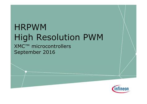 Pdf Hrpwm High Resolution Pwm Infineon Technologies Dokumentips
