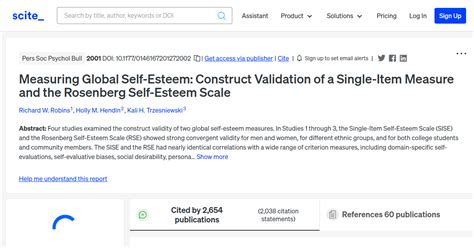 Measuring Global Self Esteem Construct Validation Of A Single Item Measure And The Rosenberg