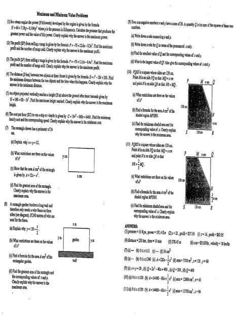 Minima Maxima Problems 6 Pdf