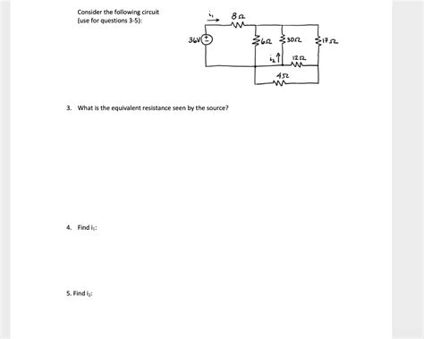 Solved Consider The Following Circuit Use For Questions