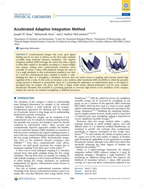 pdf accelerated adaptive integration method dokumen tips
