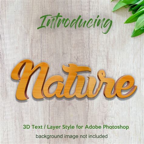 Premium Psd 3d Wood Timber Board Photoshop Layer Style Text Effects