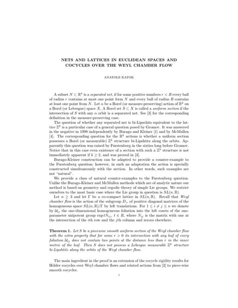 Nets And Lattices In Euclidean Spaces And