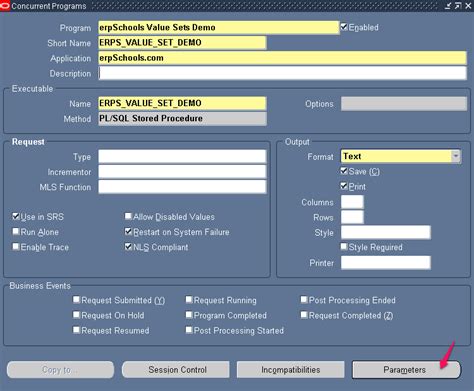 Value Sets Independent Dependent Table Erpschools