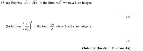 Exam Questions Surds Examsolutions