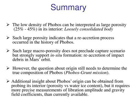 Ppt The Internal Structure And The Origin Of Phobos Powerpoint Presentation Id2687536