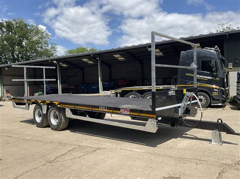 Bale Trailer Flat Bed Baler Trailer With Heavy Duty Axles