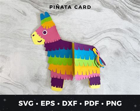 Pinata Card Template Svg Pinata Svg Pinata Birthday Card Pinata Card