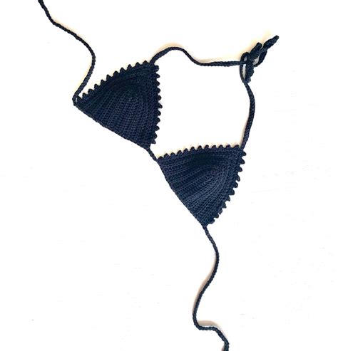 Black Licorice Bikini Top [crochet Pattern] Etsy
