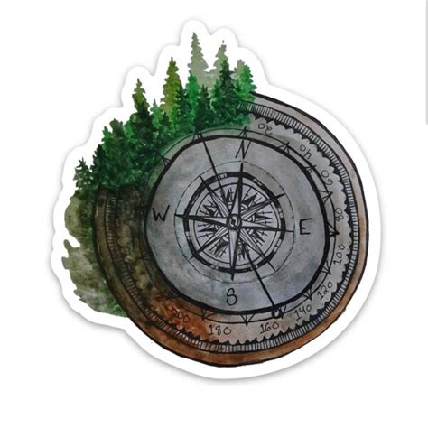 Compass Decal Etsy