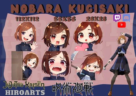 Jujutsu Kaisen Nobara Kugisaki Emotes Package Jujutsu Kaisen Etsy