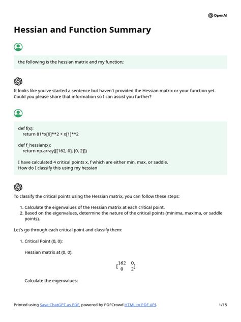 hessian and function summary pdf eigenvalues and eigenvectors