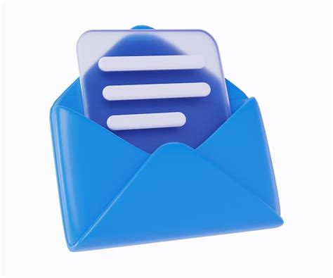 Premium Psd 3d Email Envelope Icon Maill Newsletter Illustration