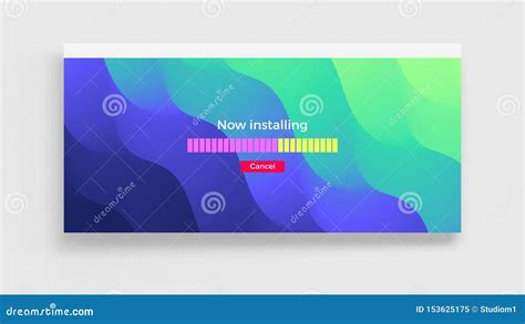Loading Process Screen Installing App Or Software Progress Loading Bar Abstract Background