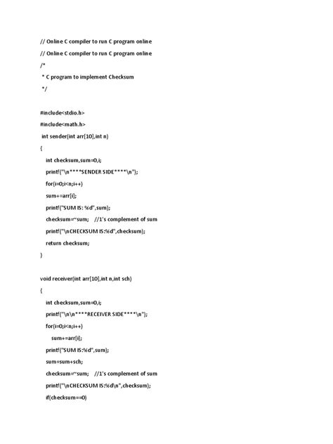 Check Sum Pdf