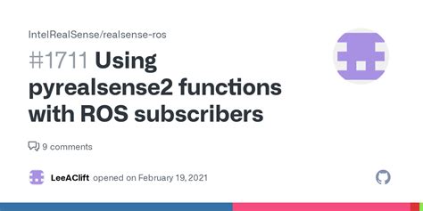 using pyrealsense2 functions with ros subscribers · issue 1711