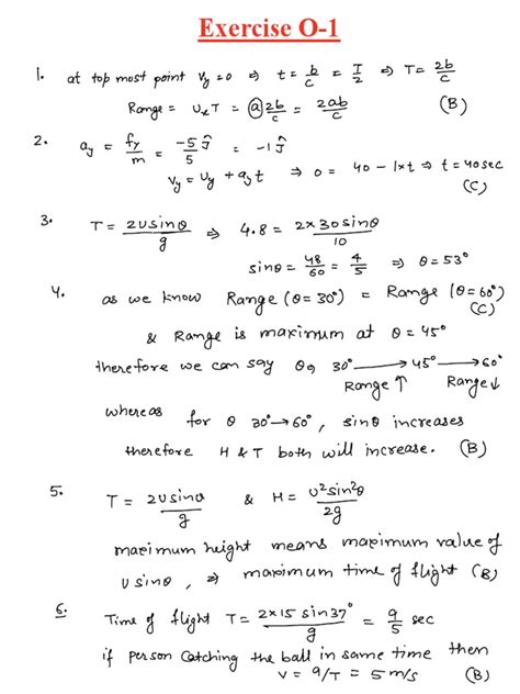 Kinematics 2d Sheet Solutions 30 45 Pdf