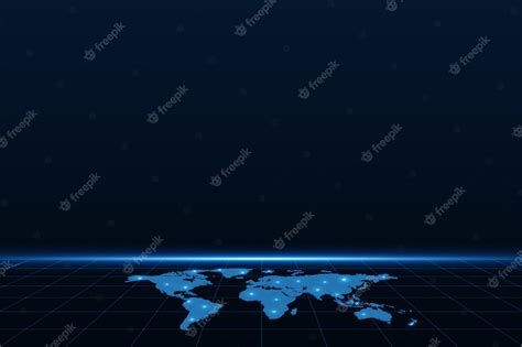 Premium Vector Global Network Connection Map