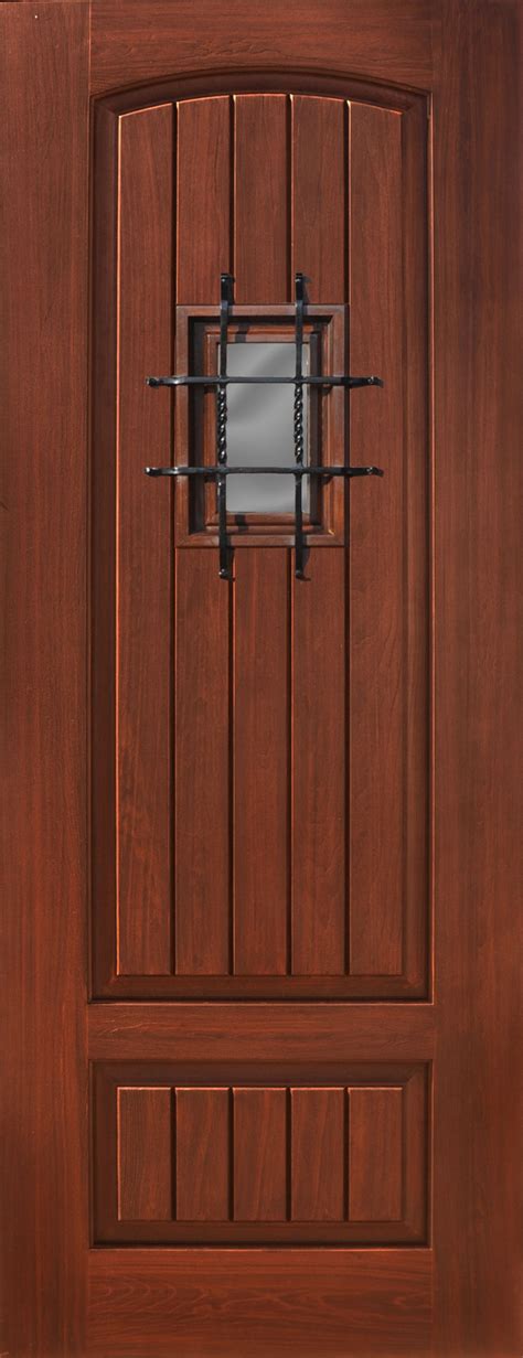 3080 Fiberglass 2 Panel V Groove With Madrid Speakeasy The Front Door