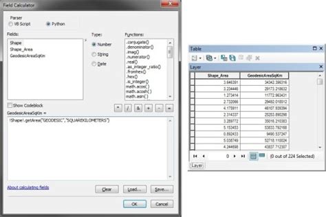 Calculating Geodesic Areas In Arcmap With Field Calculator