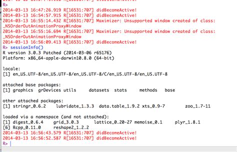 Emacs R Console And `didbecomeactive` Messages Stack Overflow