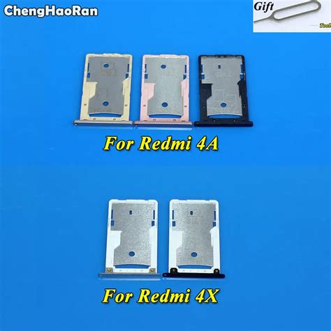 Chenghaoran For Xiaomi Redmi A X Sim Tray New Sim Card Slot Tray Sim Card Holder Slot Adapter