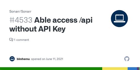 Able Access Api Without Api Key · Issue 4533 · Sonarrsonarr · Github