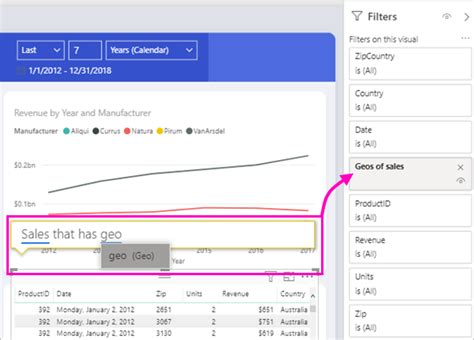 Types Of Filters In Power Bi Reports Power Bi Microsoft Docs