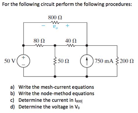 Solved For The Following Circuit Perform The Following Chegg
