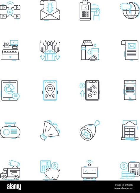 Thinking Pondering Linear Icons Set Contemplation Meditation Deliberation Reflection