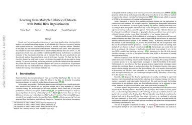 Multi Class Classification From Multiple Unlabeled Datasets With