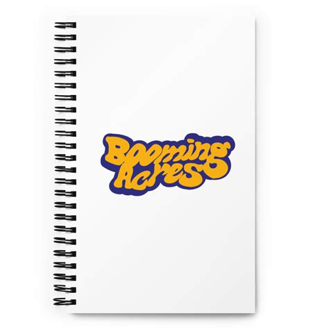 Text Logo Spiral Notebook Booming Acres