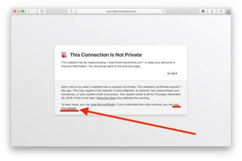 How To Fix Safari This Connection Is Not Private” Warnings
