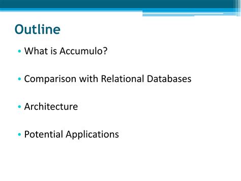 Accumulo A Quick Introduction Pptx Databases Computer Software And Applications