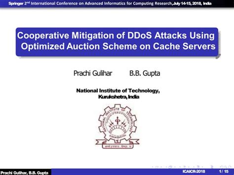 Cooperative Mitigation Ddos Ppt