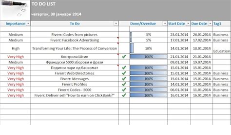 Excel Todo Template Strongple
