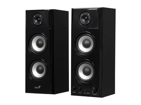 Genius SP-HF1800A 2.0 Three-way Hi-Fi Wood Speakers - Newegg.com
