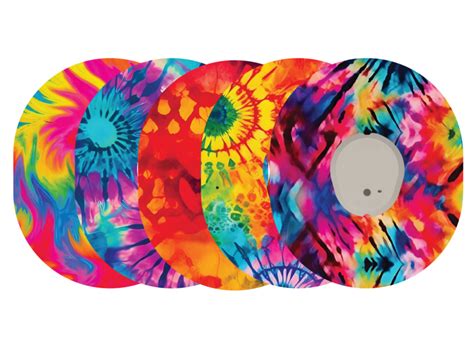 Glucomart Premium Dexcom G7 Patches Tie Dye Dexcom Patch 5 Pack
