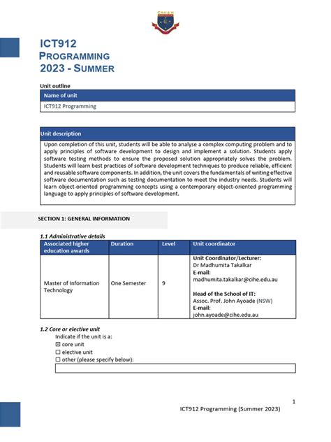 Ict912 Programming Pdf Plagiarism Computer Programming