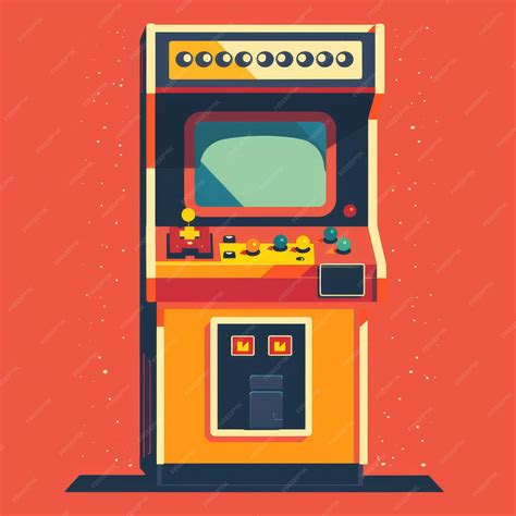 Retro Arcade Game Machine Retro Arcade Machine Vector Illustration In Flat Style Premium Ai