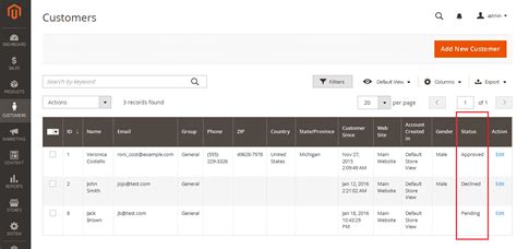Pending Registration For Magento 2 Customer Activation In Magento 2