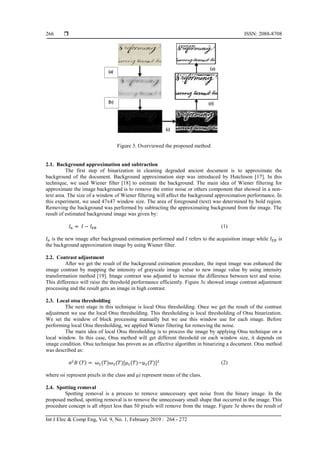 Improvement Of Binarization Performance Using Local Otsu Thresholding Pdf Photo Editing