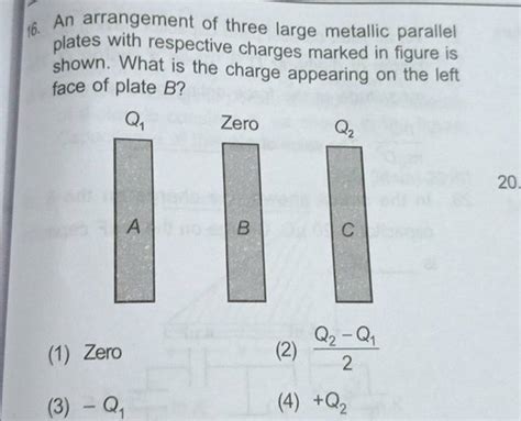 An Arrangement Of Three Large Metallic Parallel Plates With Respective Ch