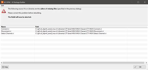 Package Building Issues If Calling Vis Under Cprogram Filesnilvaddons · Issue 17 · Vipm